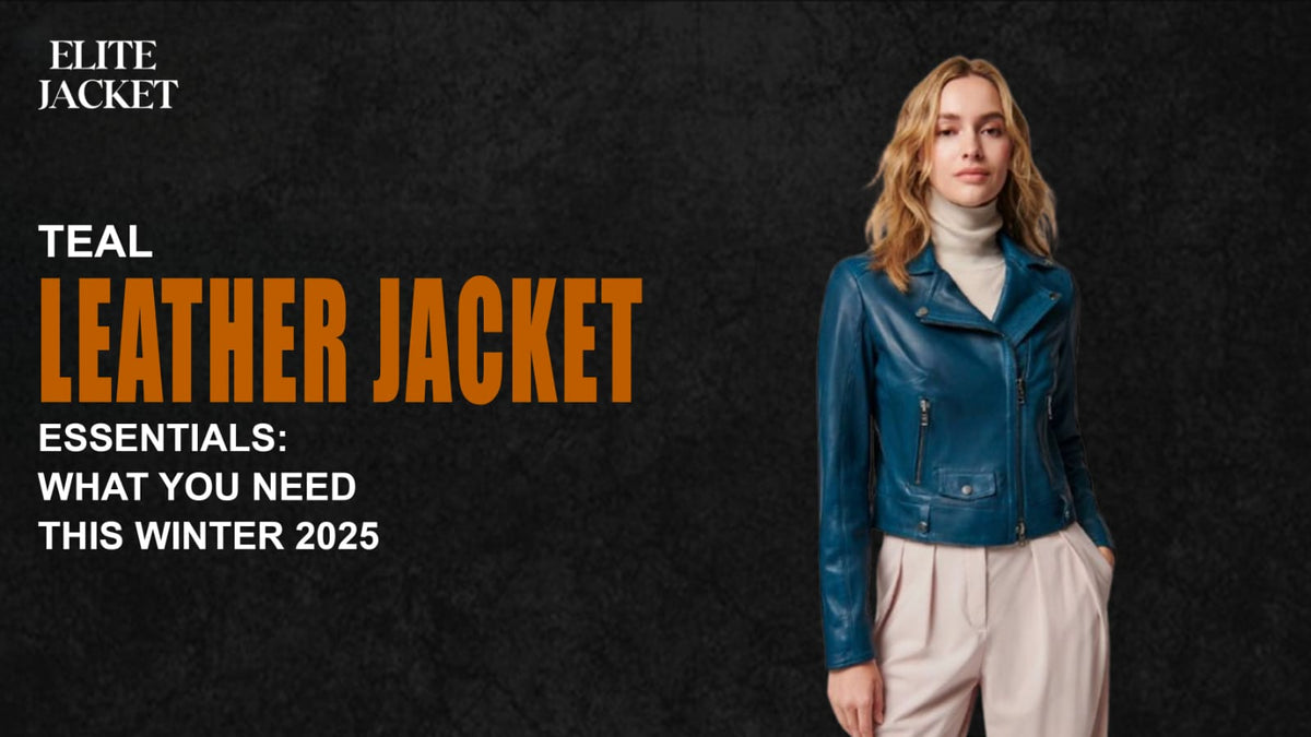 Teal Leather Jacket Women’s – Winter 2025 Essentials – Elite Jacket