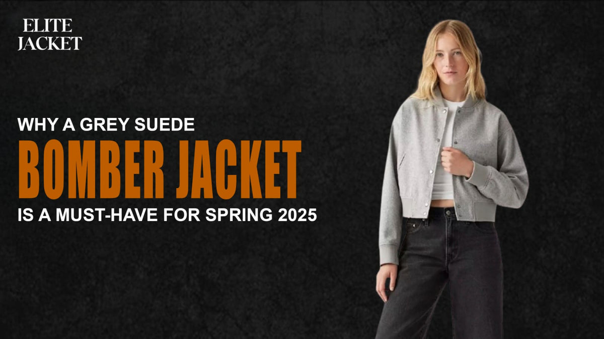Why a Grey Suede Bomber Jacket Is a Must-Have for Spring 2025 – Elite ...