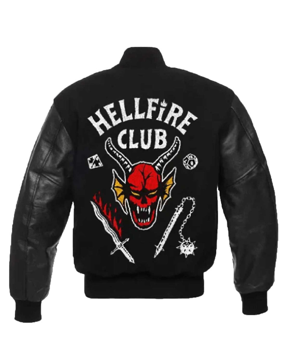 Hellfire Club Stranger Things Black Varsity Jacket | Elite Jacket