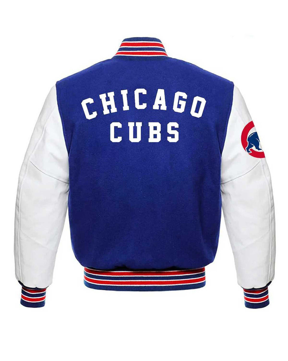 MLB Chicago Cubs Blue And White Letterman Jacket | Elite Jacket
