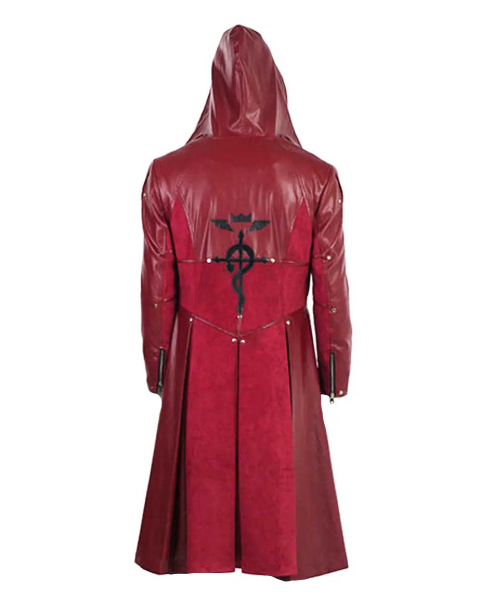 Fullmetal Alchemist Edward Elric Maroon Leather Coat – Elite Jacket