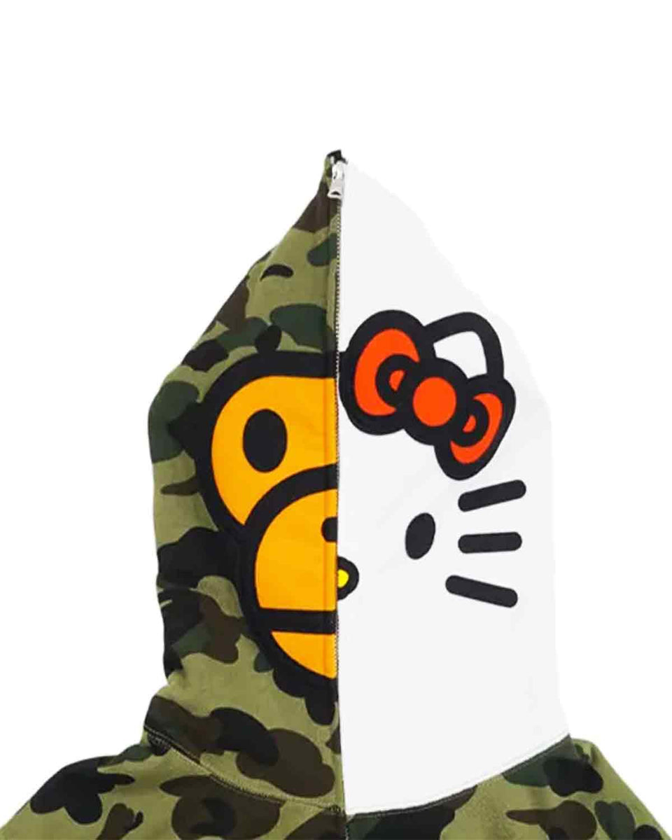 Mens Green Hello Kitty Bape Hoodie | Elite Jacket
