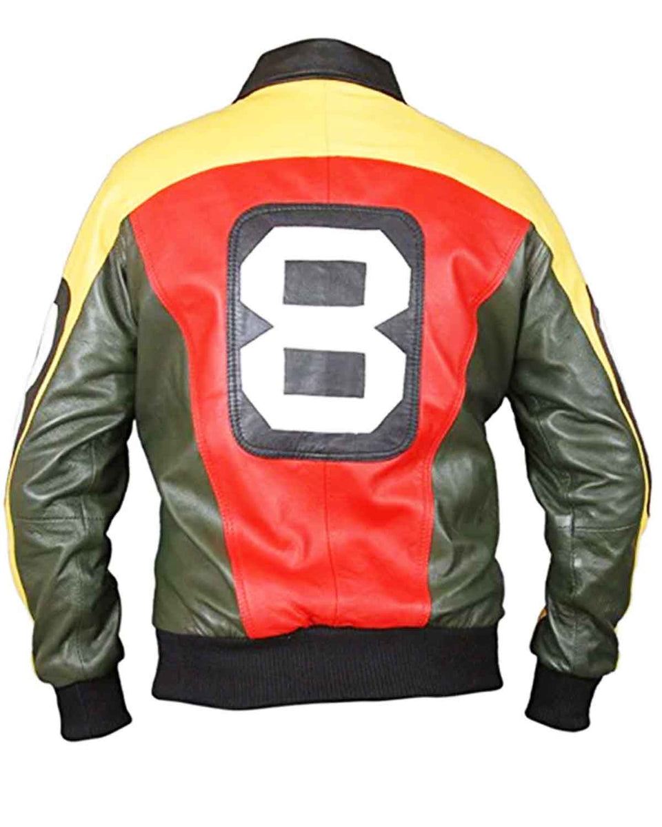 Mens David Puddy 8 Ball Leather Jacket | Elite Jacket