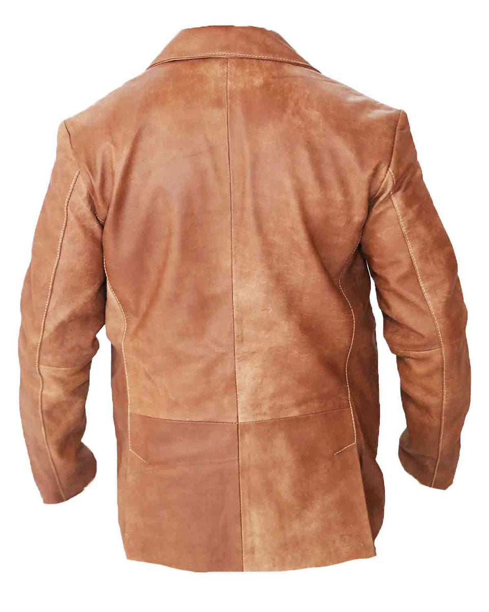 Mens Fashion Brown Leather Blazer Coat | Elite Jacket