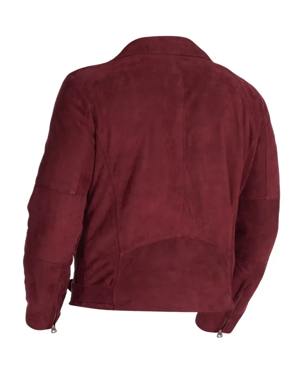 Mens Deep Maroon Suede Leather Jacket For Man – Elite Jacket