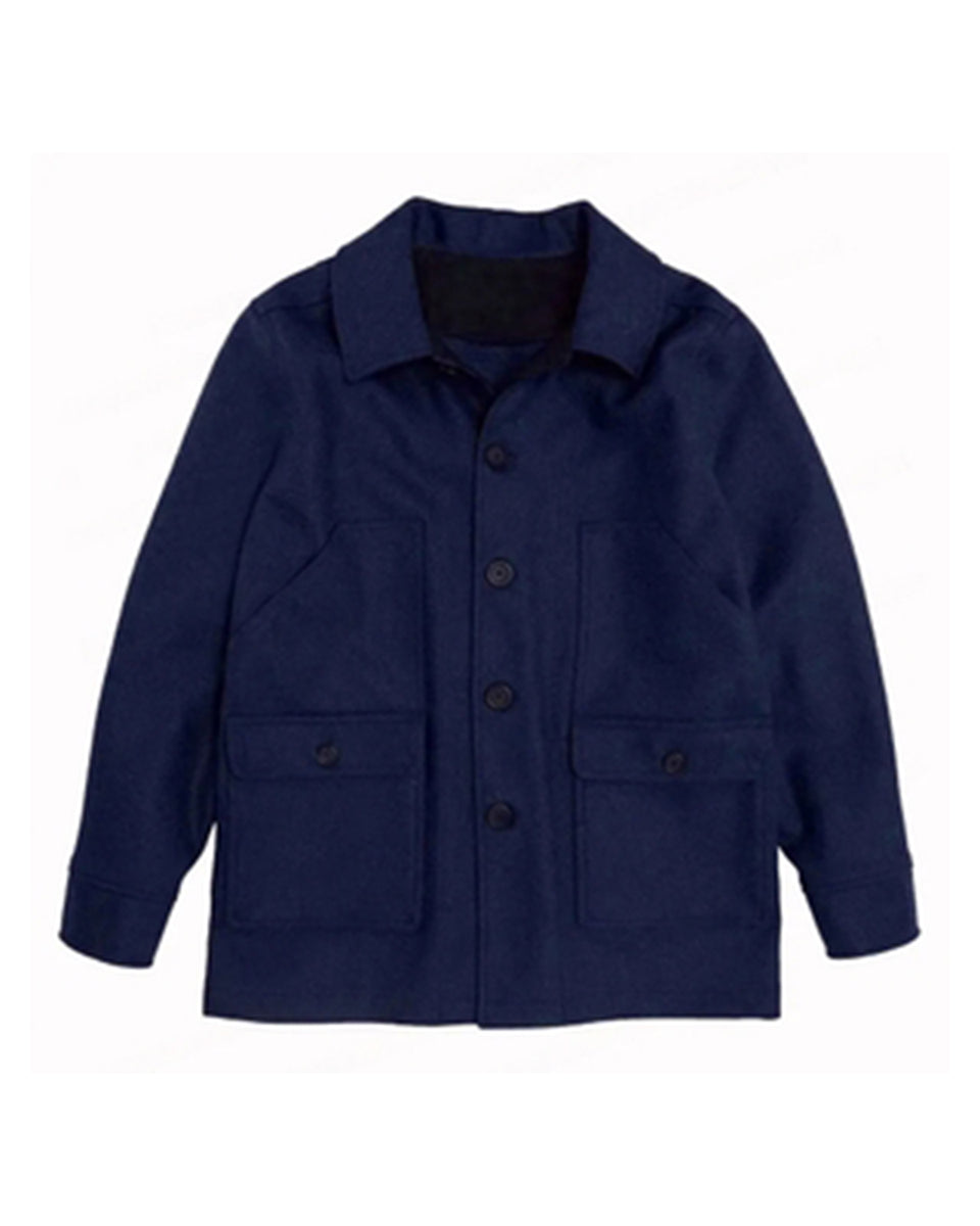 Mackinaw Shirt Collar Buttoned Wool Coat | Elite Jacket