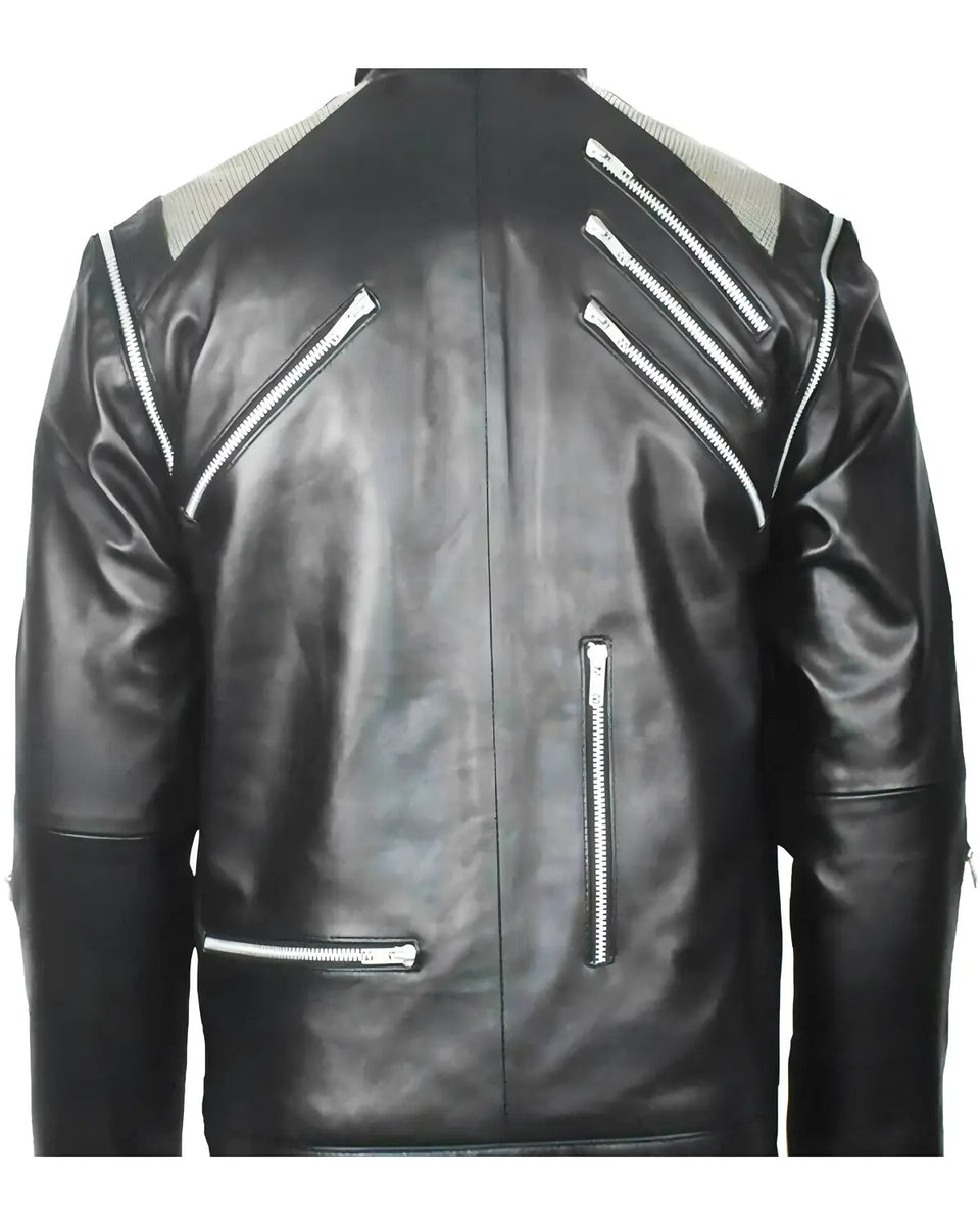 Michael Jackson Beat It Black Leather Jacket For Mens – Elite Jacket