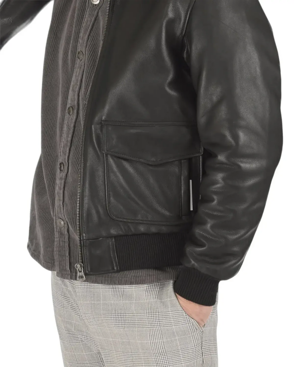 Mens Soft Black Bomber Leather Jacket | Elite Collection – Elite Jacket