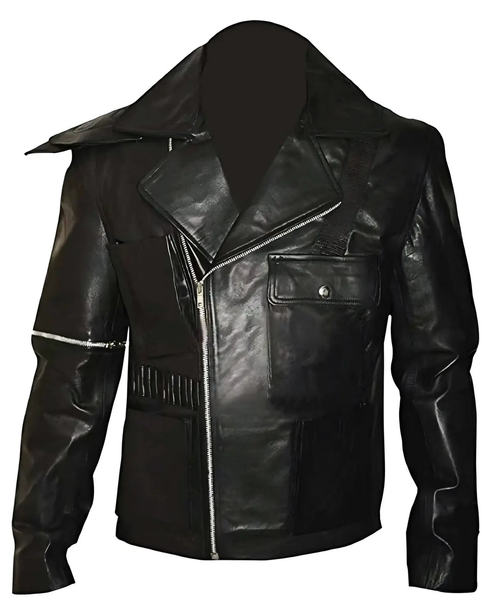 Mens Mad Rockatansky Max Tom Hardy Black Leather Jacket – Elite Jacket