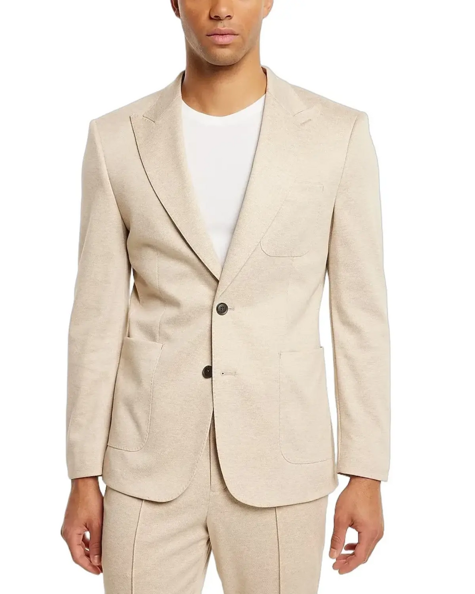 Mens Almond White Tuxedo Suit | Elite Jacket