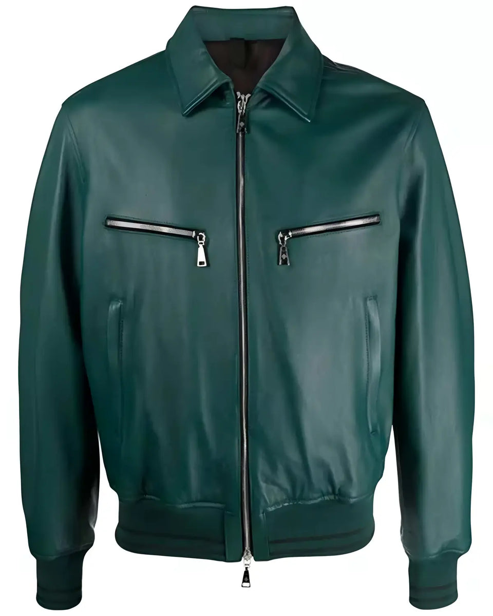 Teal Green Leather Jacket For Mens | Elite Jacket