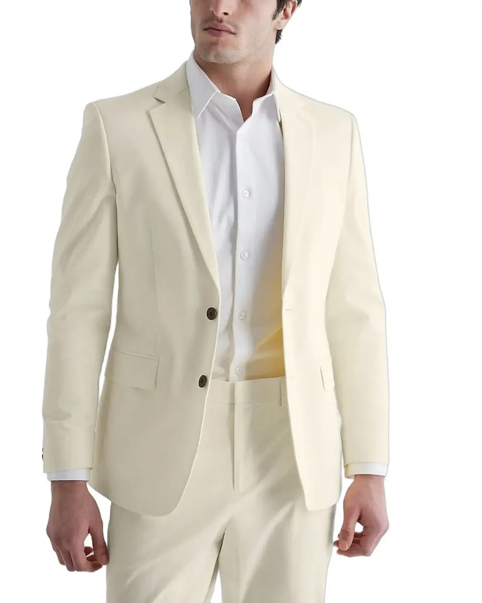 Mens Bright Off White Tuxedo Suit – Elite Jacket