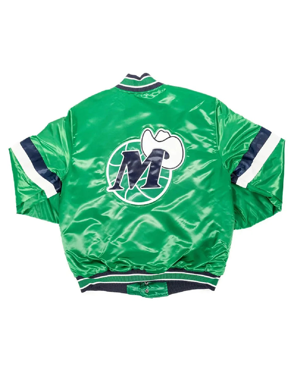 Dallas Mavericks Home Game Green Satin Jacket | Elite Jacket