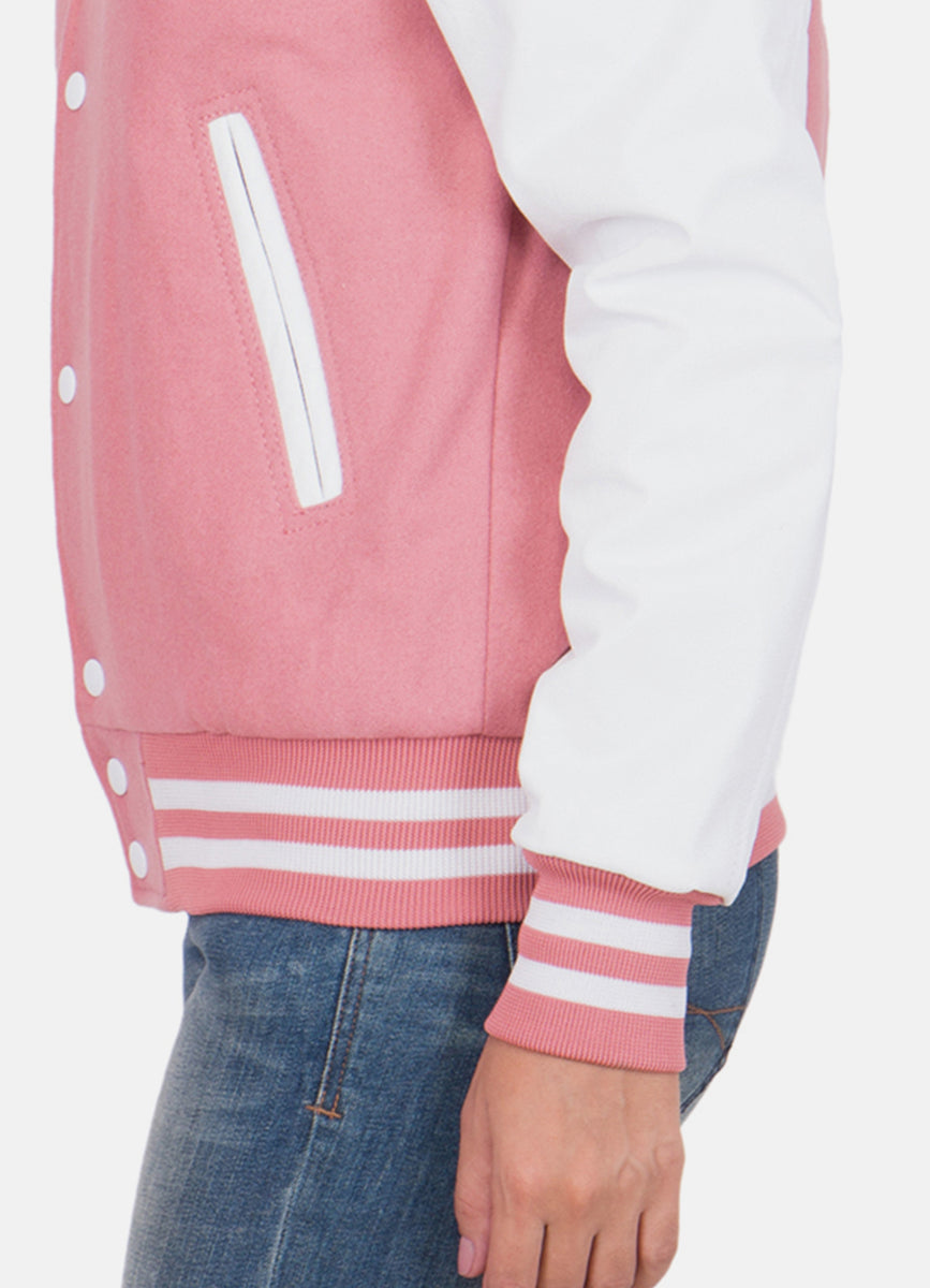 Womens Casual Pink Varsity Jacket | Elite Premium Collection – Elite Jacket