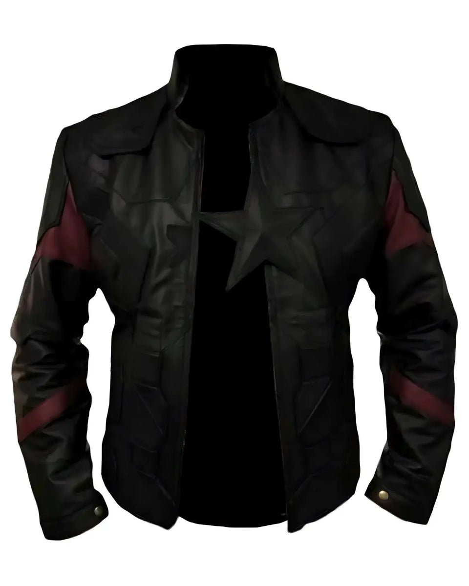 Captain America Infinity War All Black Leather Jacket For Mens – Elite ...