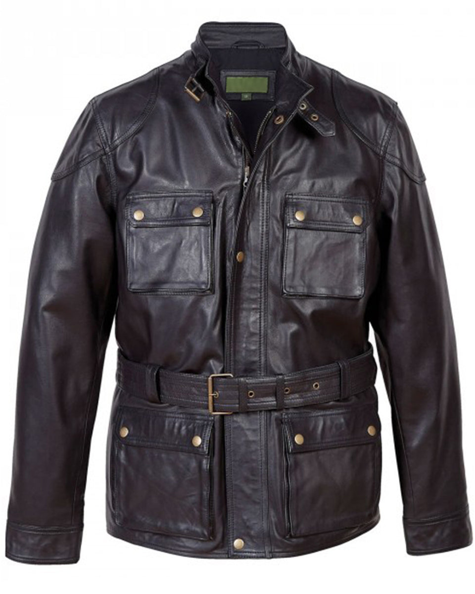 Leather Trench Coat For Mens | Elite Jacket