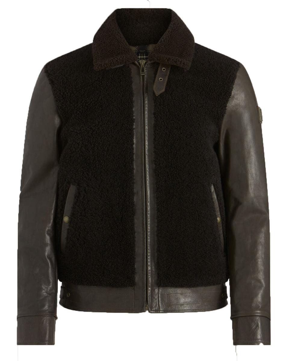 Dark Brown Shearling Leather Jacket | Elite Jacket