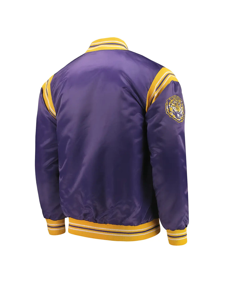 Men's LSU Tigers The Enforcer Starter Purple Bomber Jacket – Elite Jacket