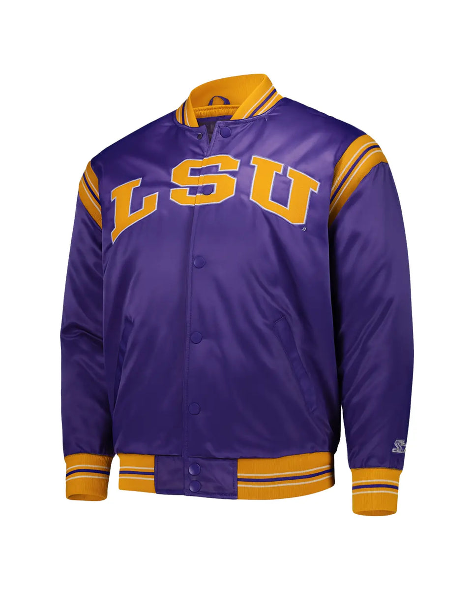 Men's LSU Tigers The Enforcer Starter Purple Bomber Jacket – Elite Jacket