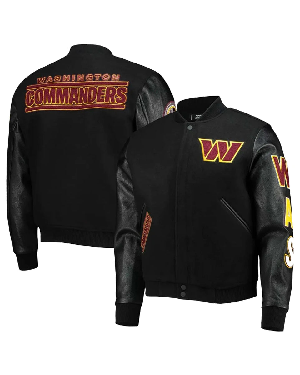 Black Washington Commanders Varsity Jacket | Elite Jacket