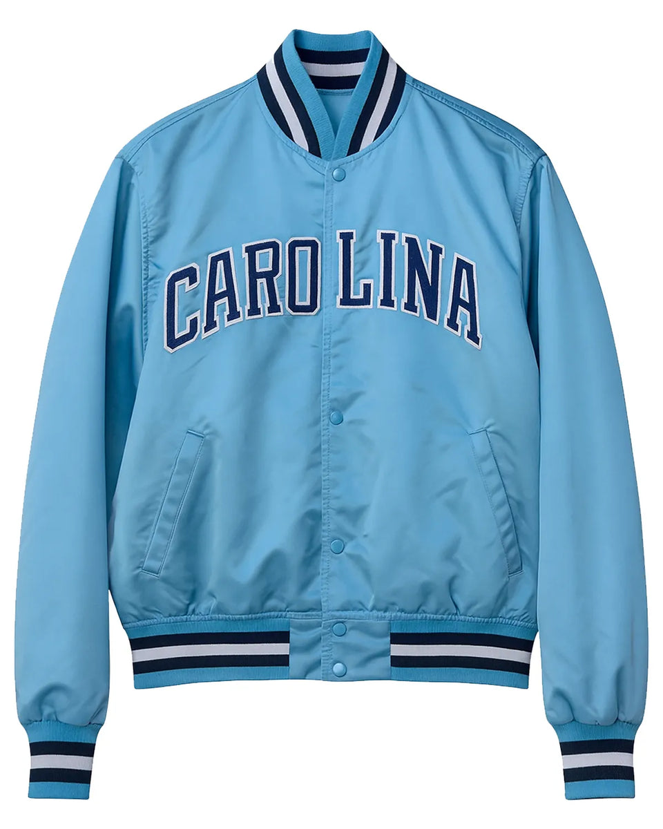 North Carolina Tar Heels UNC Sky Blue Bomber Jacket – Elite Jacket