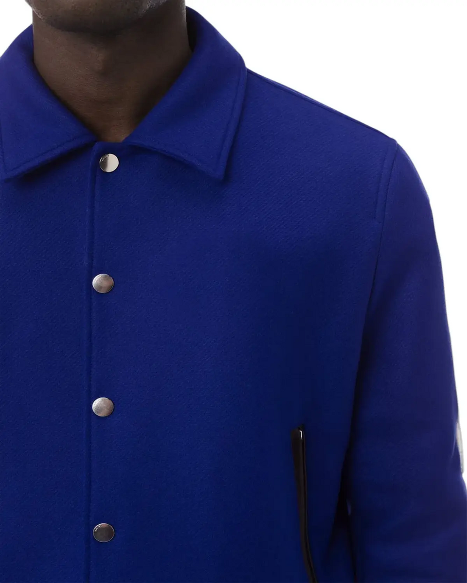 Mens Royal Blue Bone Design Varsity Jacket | Elite – Elite Jacket