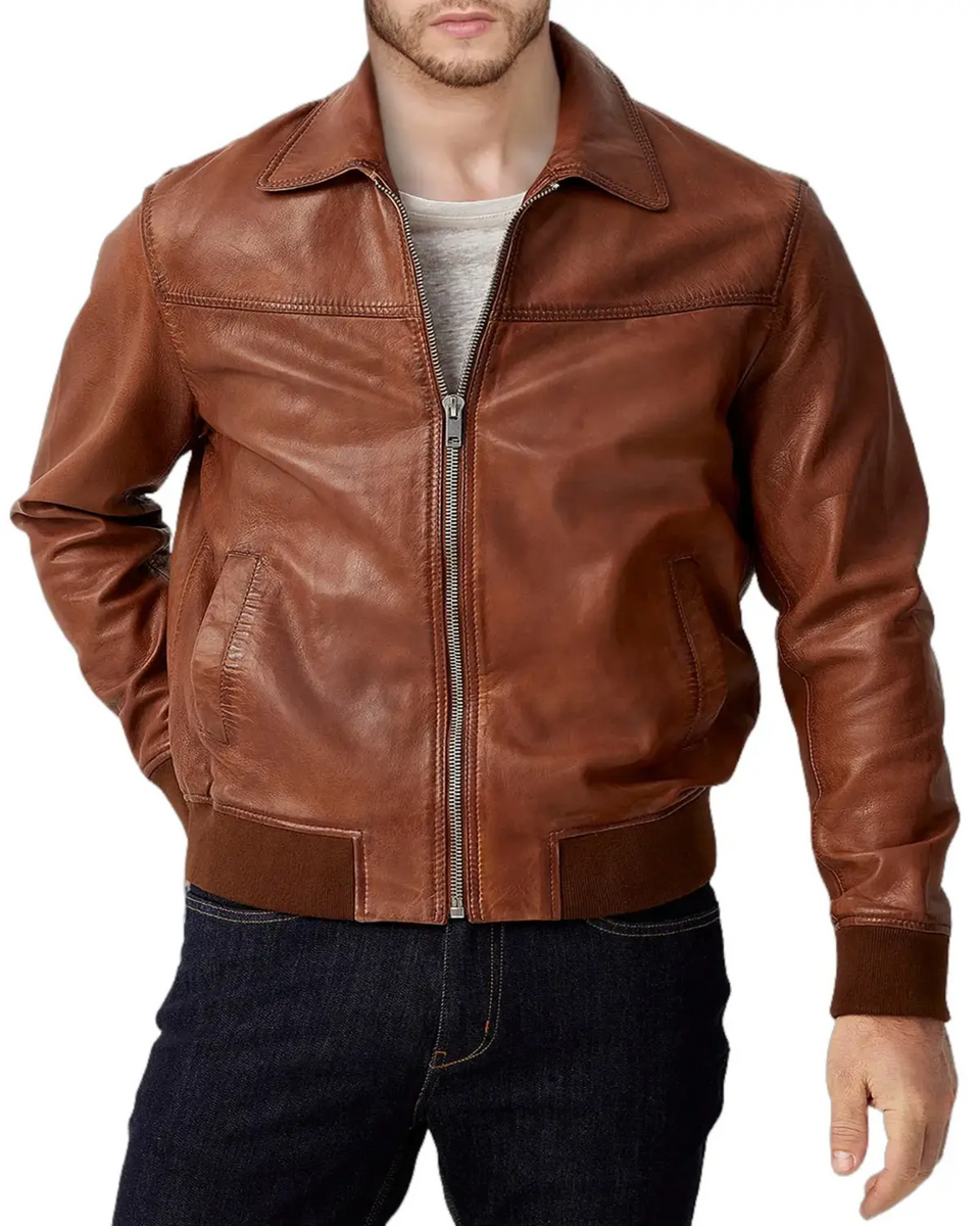 Mens Vintage Bomber Leather Jacket | Elite Collection – Elite Jacket