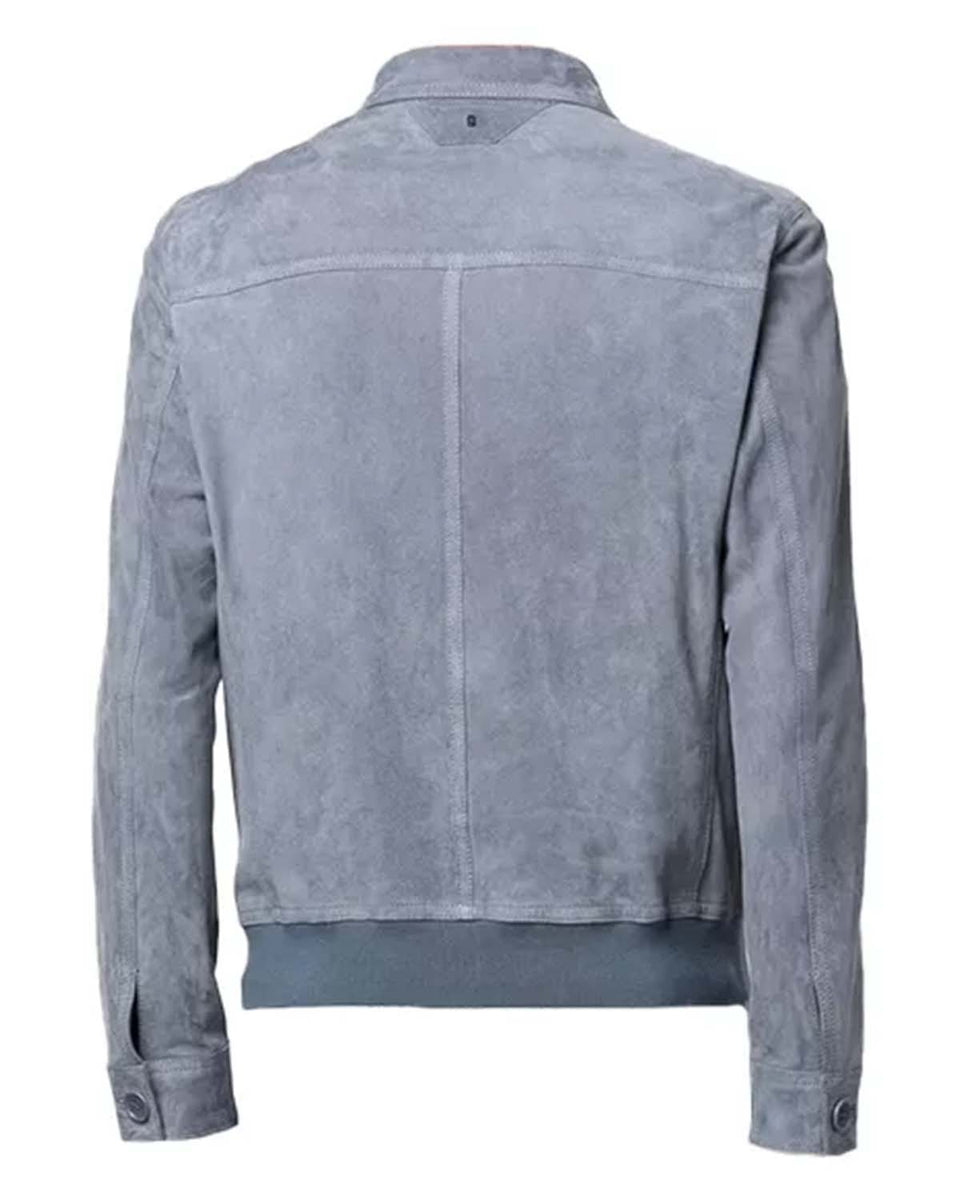 Mens Grey Suede Bomber Jacket | 40% OFF | Elite Jacket