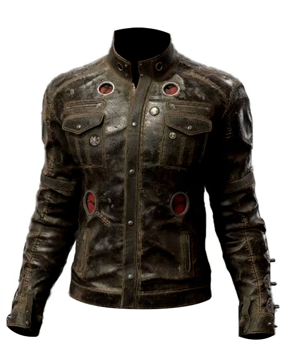 Daniel Johnson Post Apocalypse Spider Man Brown Leather Jacket – Elite ...