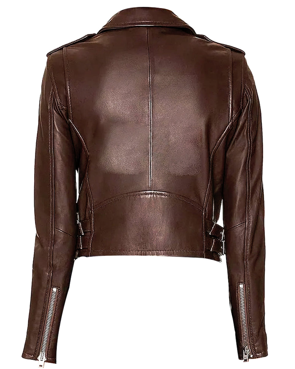 Scream Horror Movie Sidney Prescott Brown Leather Jacket – Elite Jacket