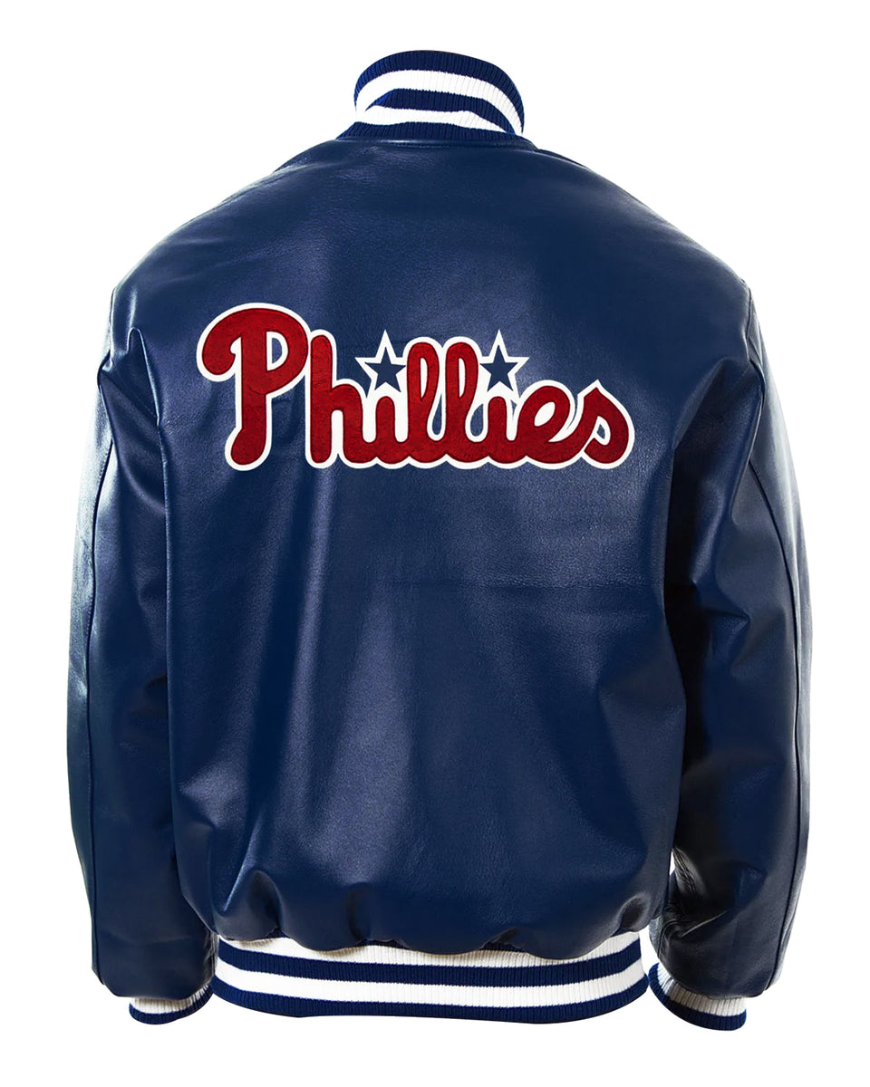 Philadelphia Phillies Blue Letterman Leather Jacket – Elite Jacket
