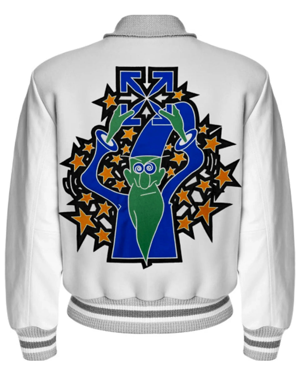 Lil Durk Magician Light Grey And White Varsity Jacket – Elite Jacket