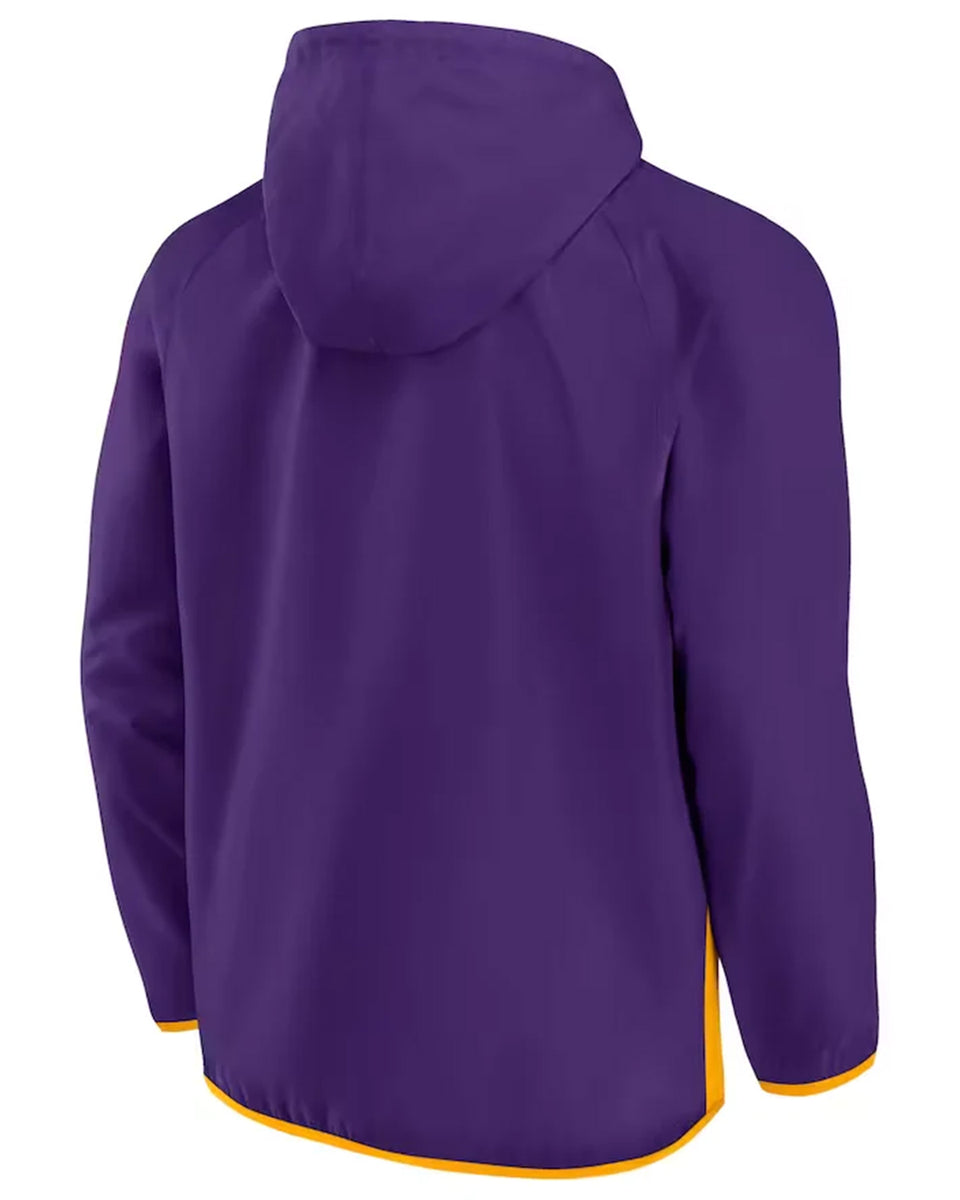 Mens Purple Iconic Quarter-Zip Hoodie | Elite Jacket