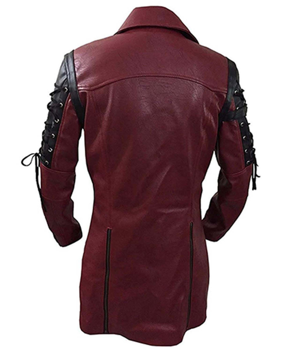 Red Matrix Leather Coat | Elite Jacket