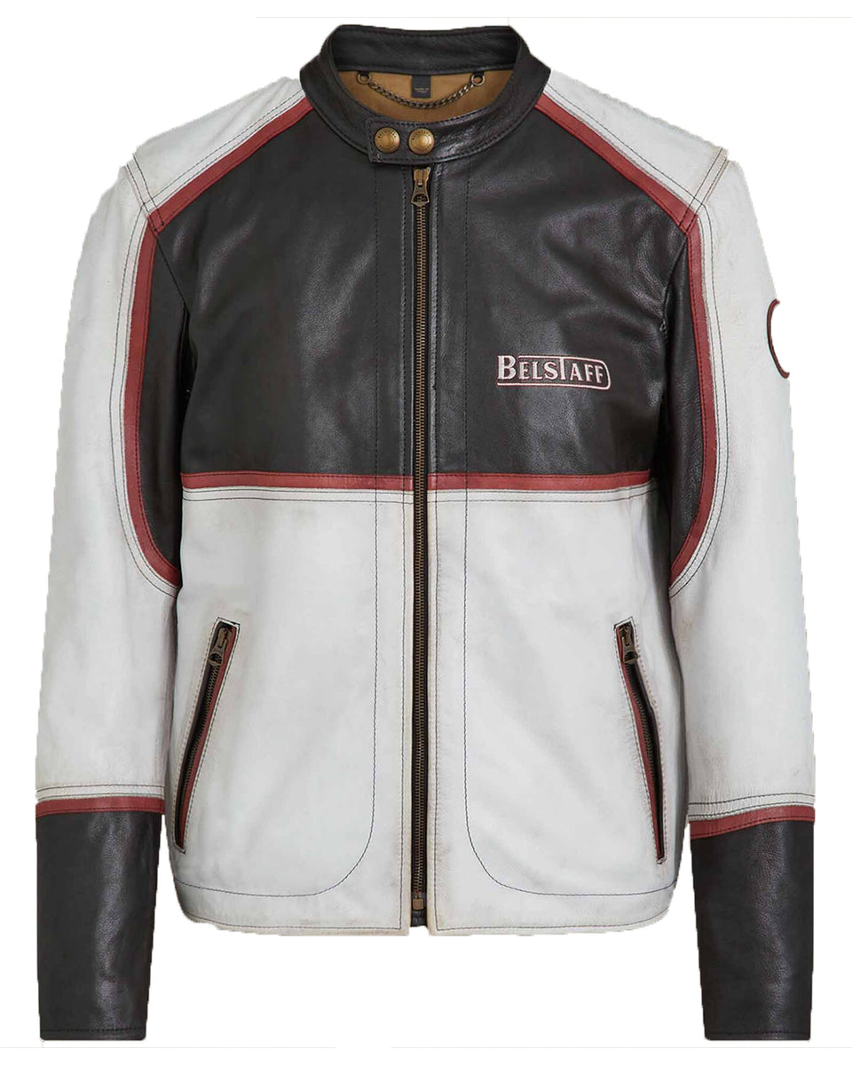 Tri-Color Hand Waxed Leather Jacket | Elite Jacket
